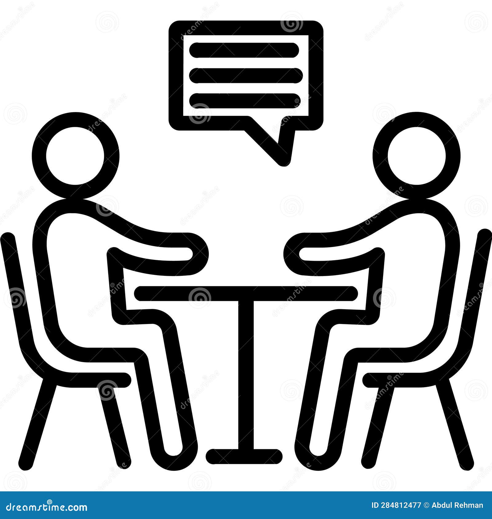 Conversation Outline Vector Icon that Can Easily Edit or Modify . Stock ...