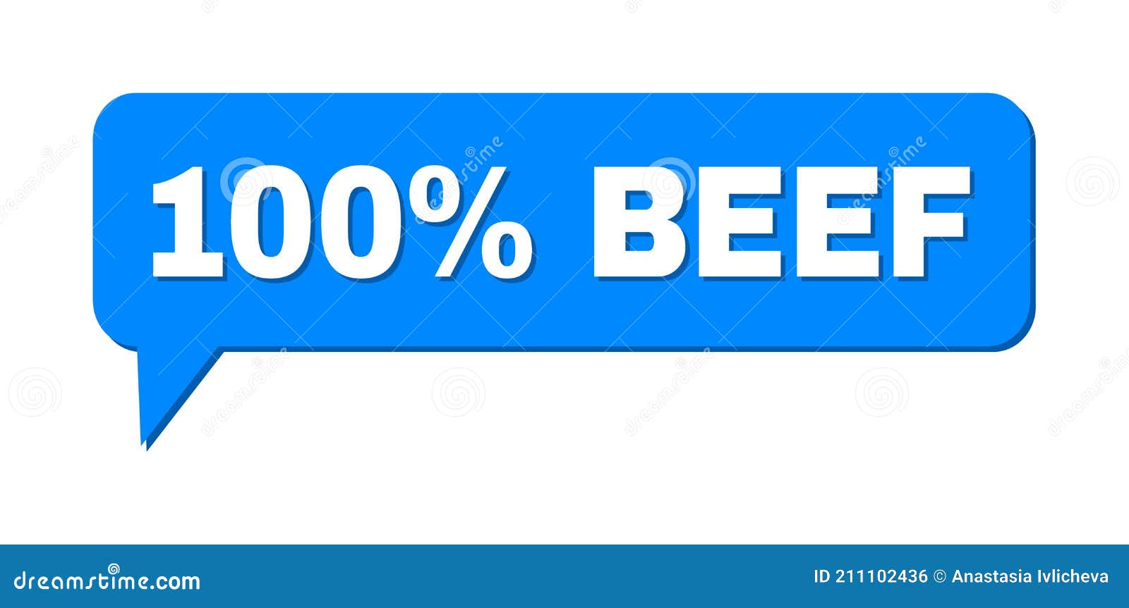 Conversation 100 Percent BEEF Colored Cloud Message Stock Vector ...