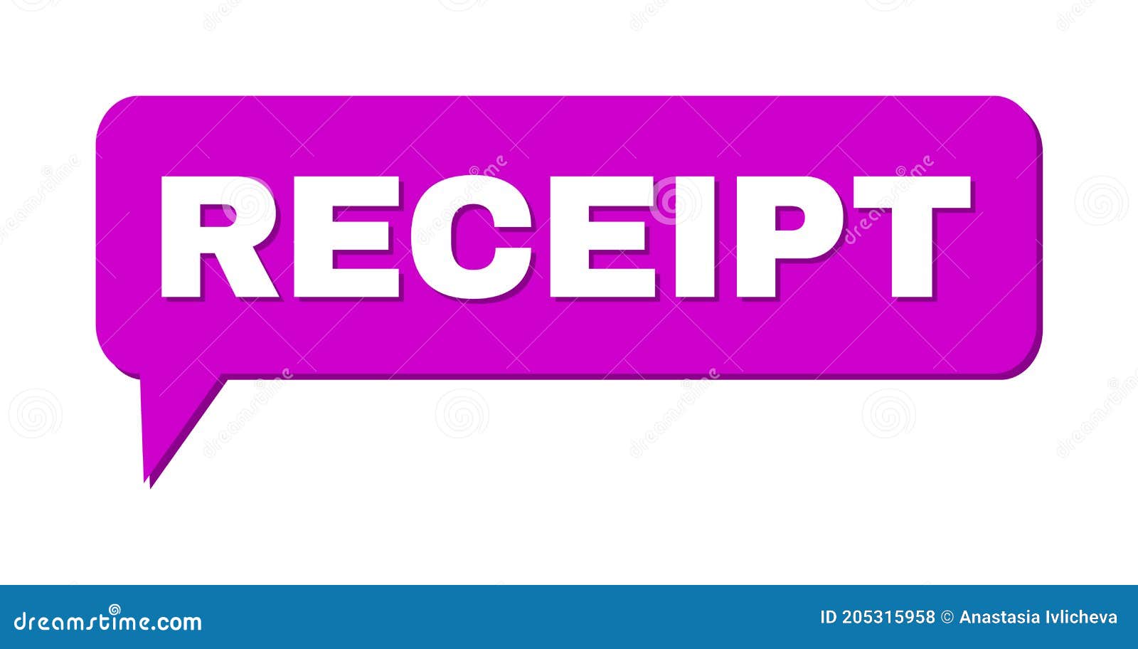 Speech RECEIPT Colored Bubble Frame Stock Vector - Illustration of ...