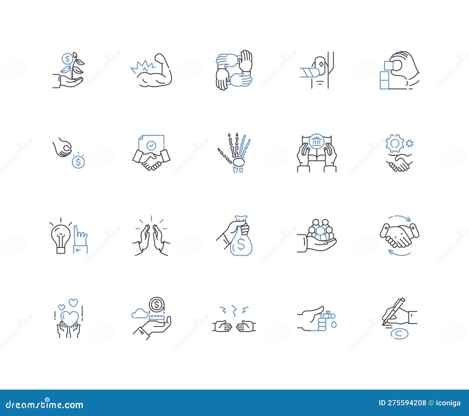 Conversation Skill Line Icons Collection. Listening, Communication ...