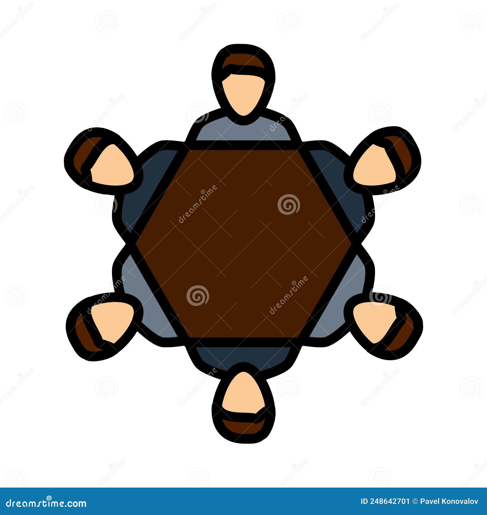 Conversation Table Icon stock vector. Illustration of manager - 248642701