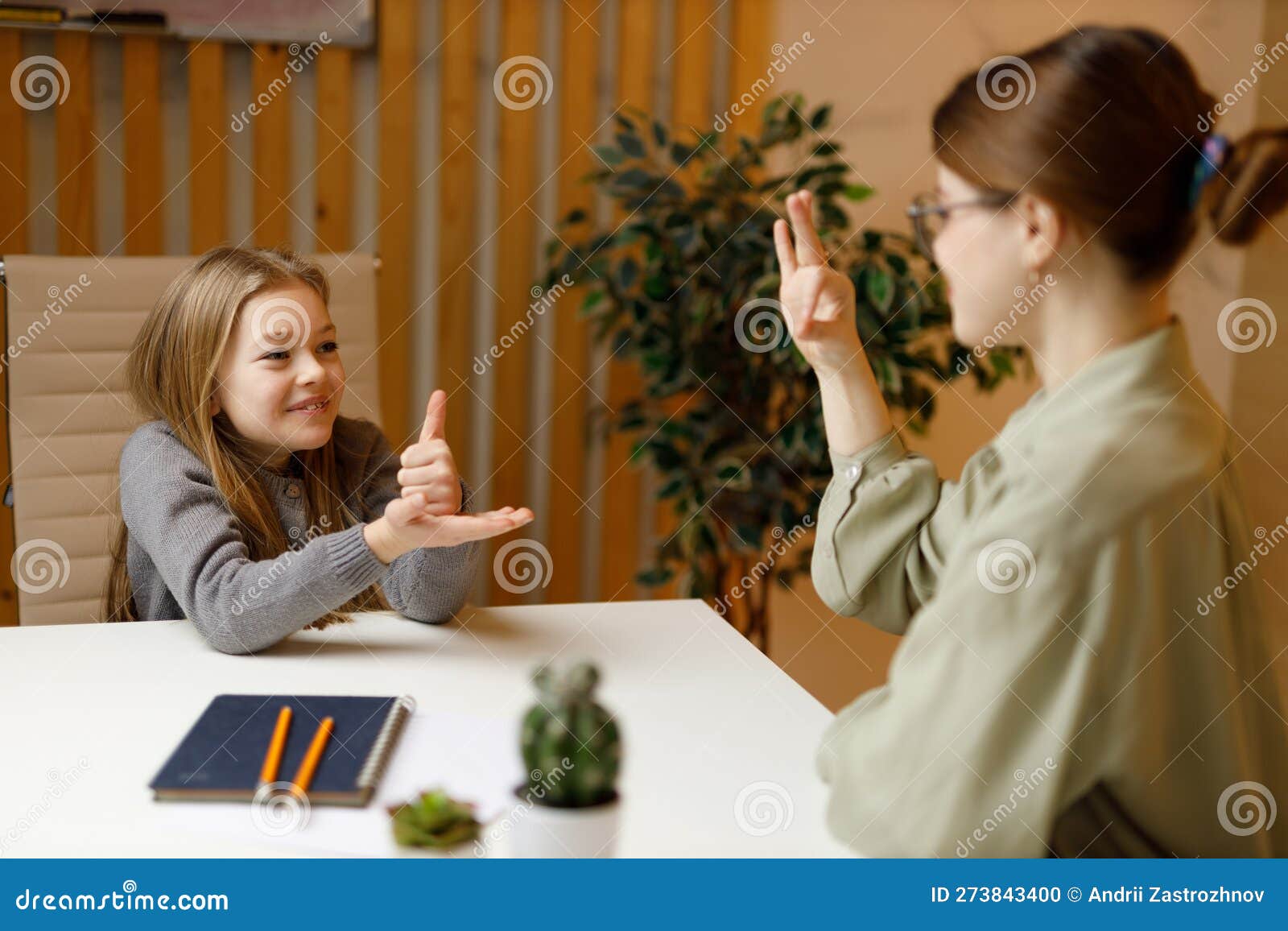 Conversation between Teacher and Student in Sign Language. Mute or Deaf ... Conversation between Teacher and Student in Sign Language. Mute or Deaf ...