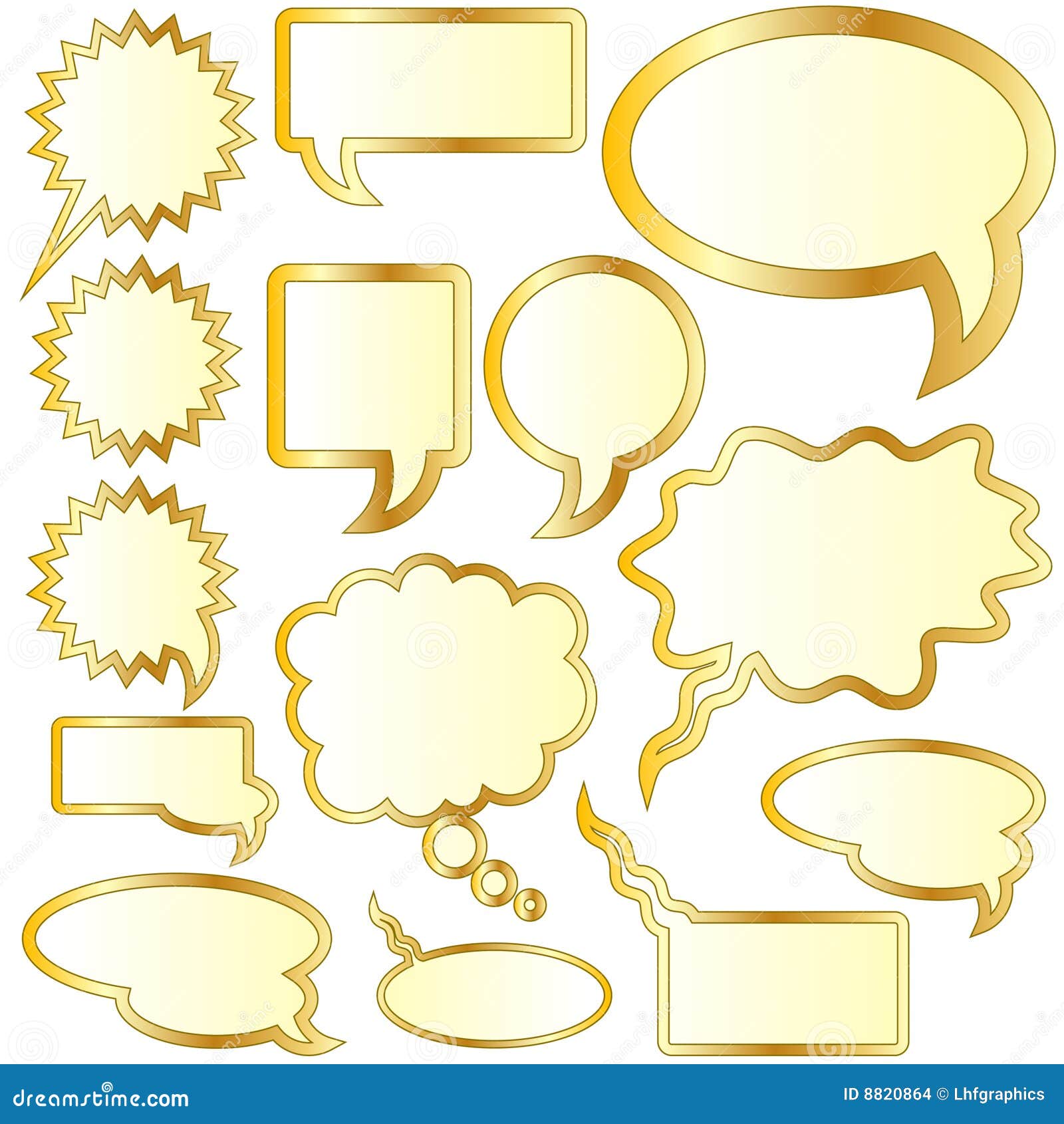 Conversation or Thought Bubble Stickers Stock Vector - Illustration of ...