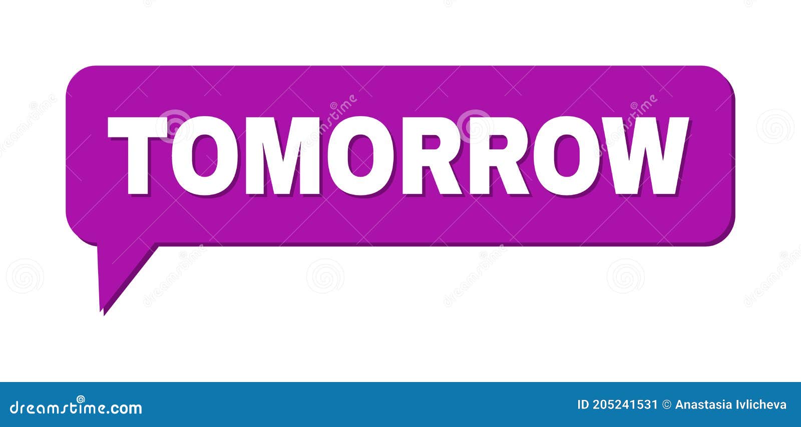 Conversation TOMORROW Colored Bubble Message Stock Vector ...