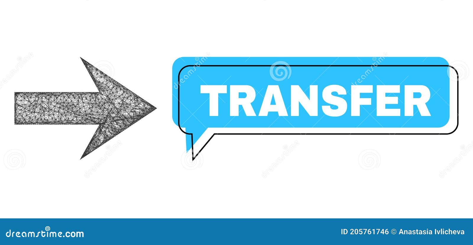 Shifted Transfer Chat Balloon and Linear Arrow Right Icon Stock Vector ...