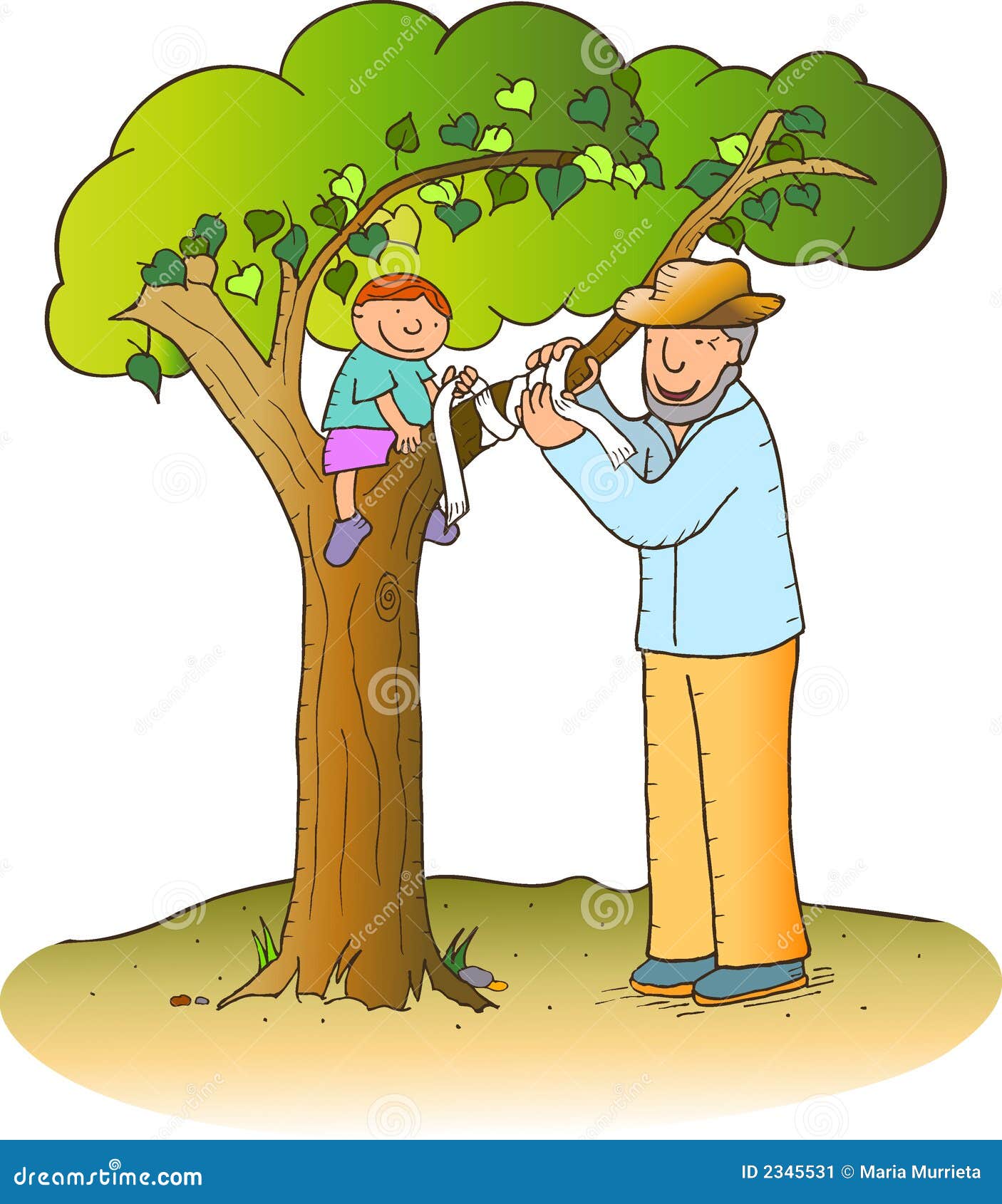 Conversation at the tree stock vector. Illustration of education - 2345531