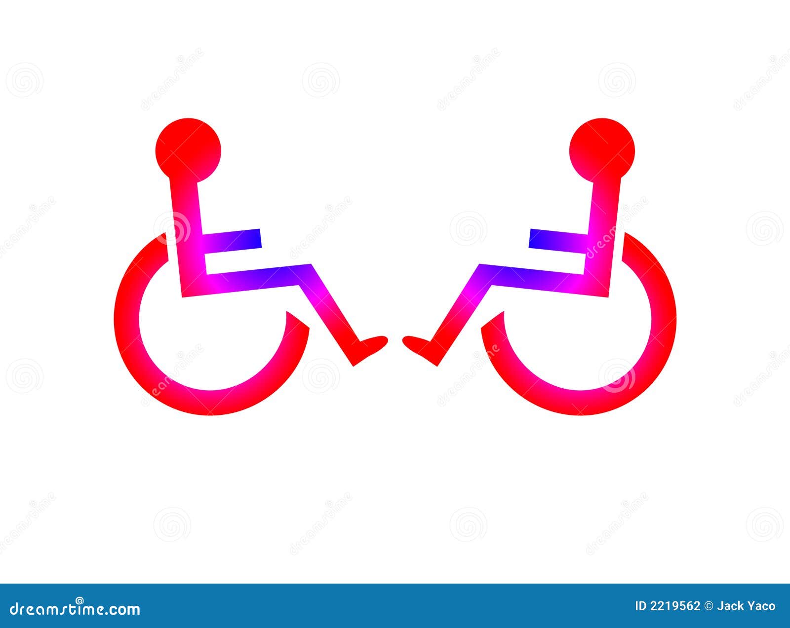 Conversation - Two Disabled Symbols Stock Vector - Illustration of ...