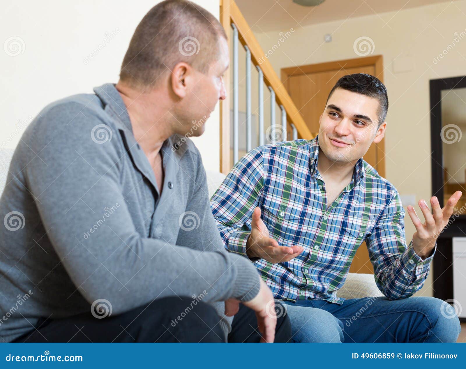 Conversation between Two Men Indoor Stock Image - Image of friendship ... Conversation between Two Men Indoor Stock Image - Image of friendship ...