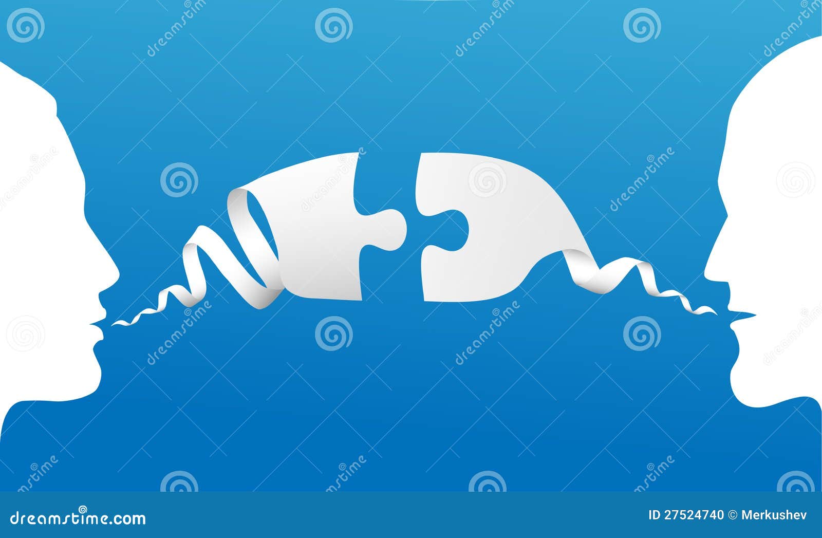 Conversation Between Two People Stock Vector Illustration Of Dialog