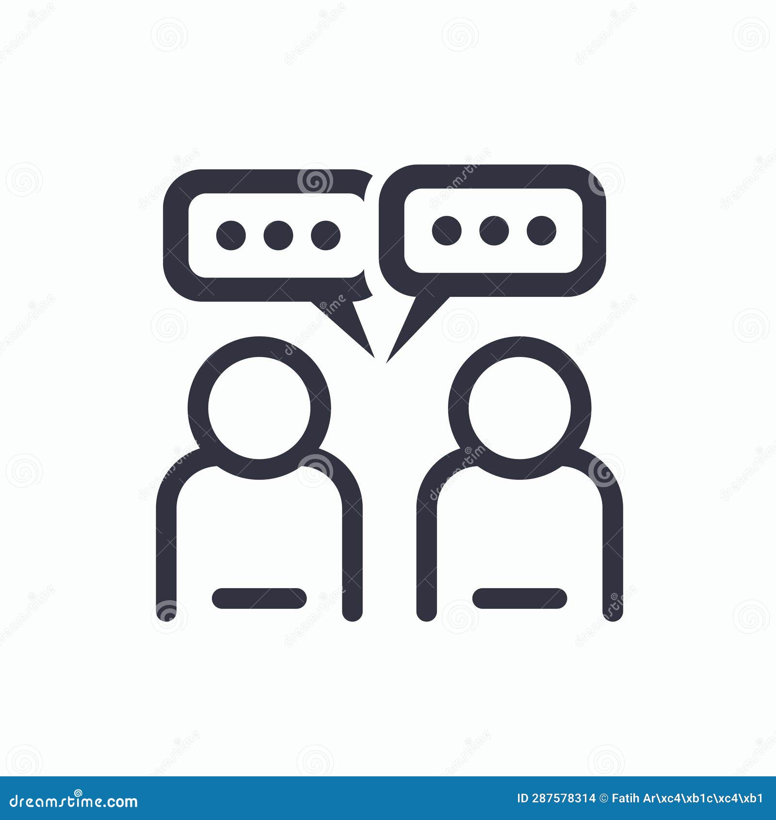 People Talking, Communication Icon. Conversation between Two People ...