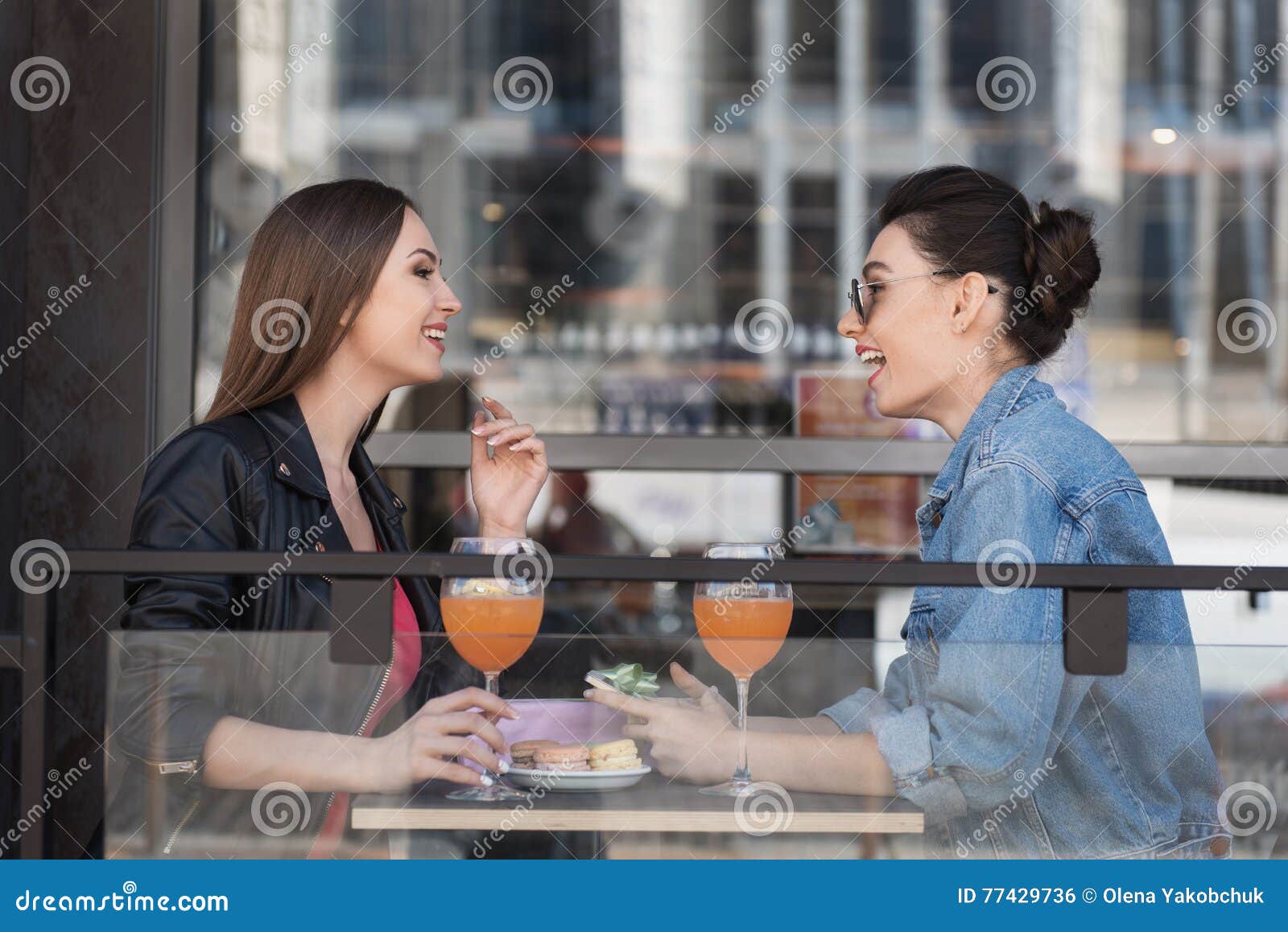 Two People Talking Outside