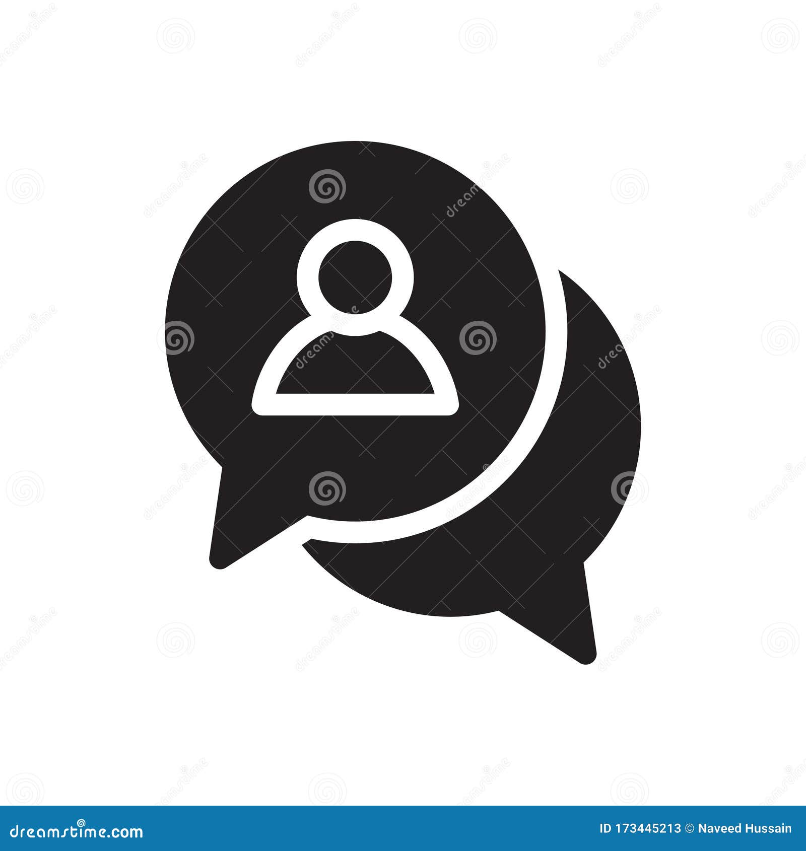 Conversation Vector Glyph Flat Icon Stock Vector - Illustration of ...
