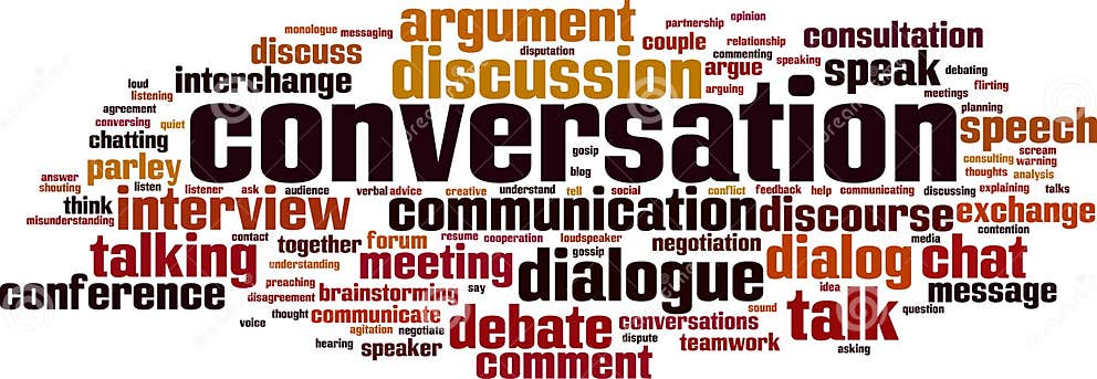 Conversation word cloud stock vector. Illustration of dialogue - 180168258