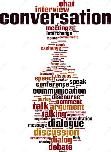 Conversation word cloud stock vector. Illustration of chatting - 223824421