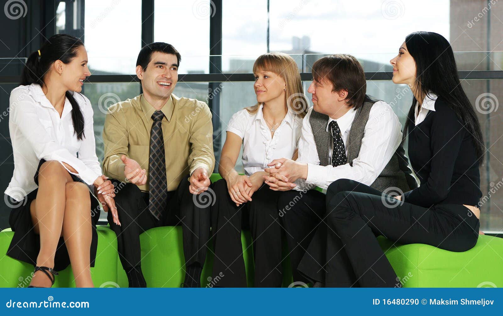 Conversation of a Young Business Team Stock Photo - Image of conference ...