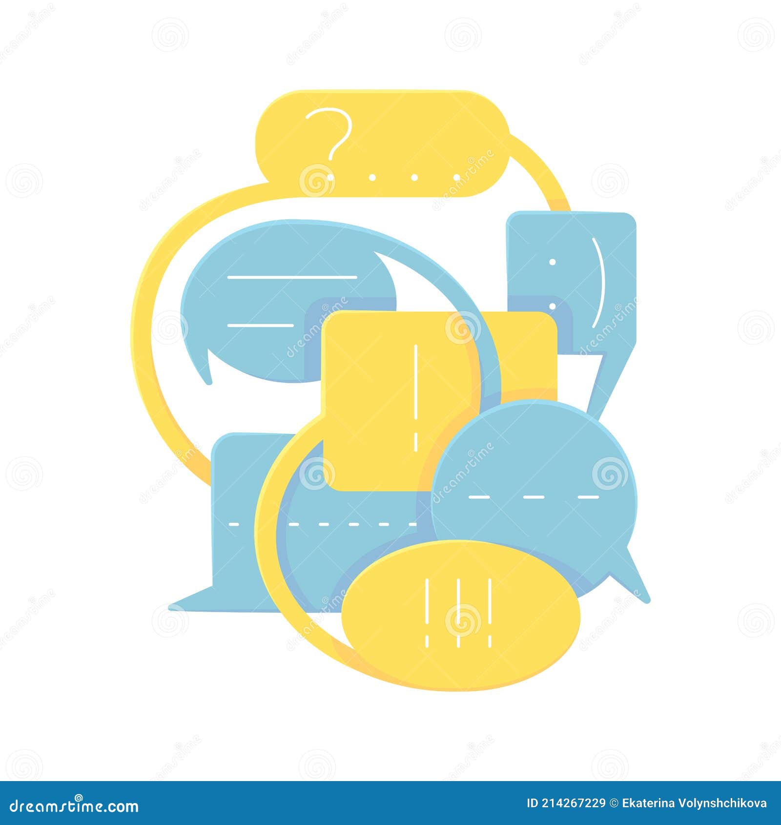 Conversational Bubbles of Different Shapes and Sizes. Concept of ...