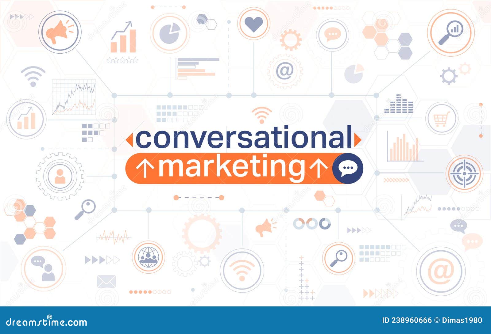 Conversational Marketing Horizontal Web Banner Stock Vector ...