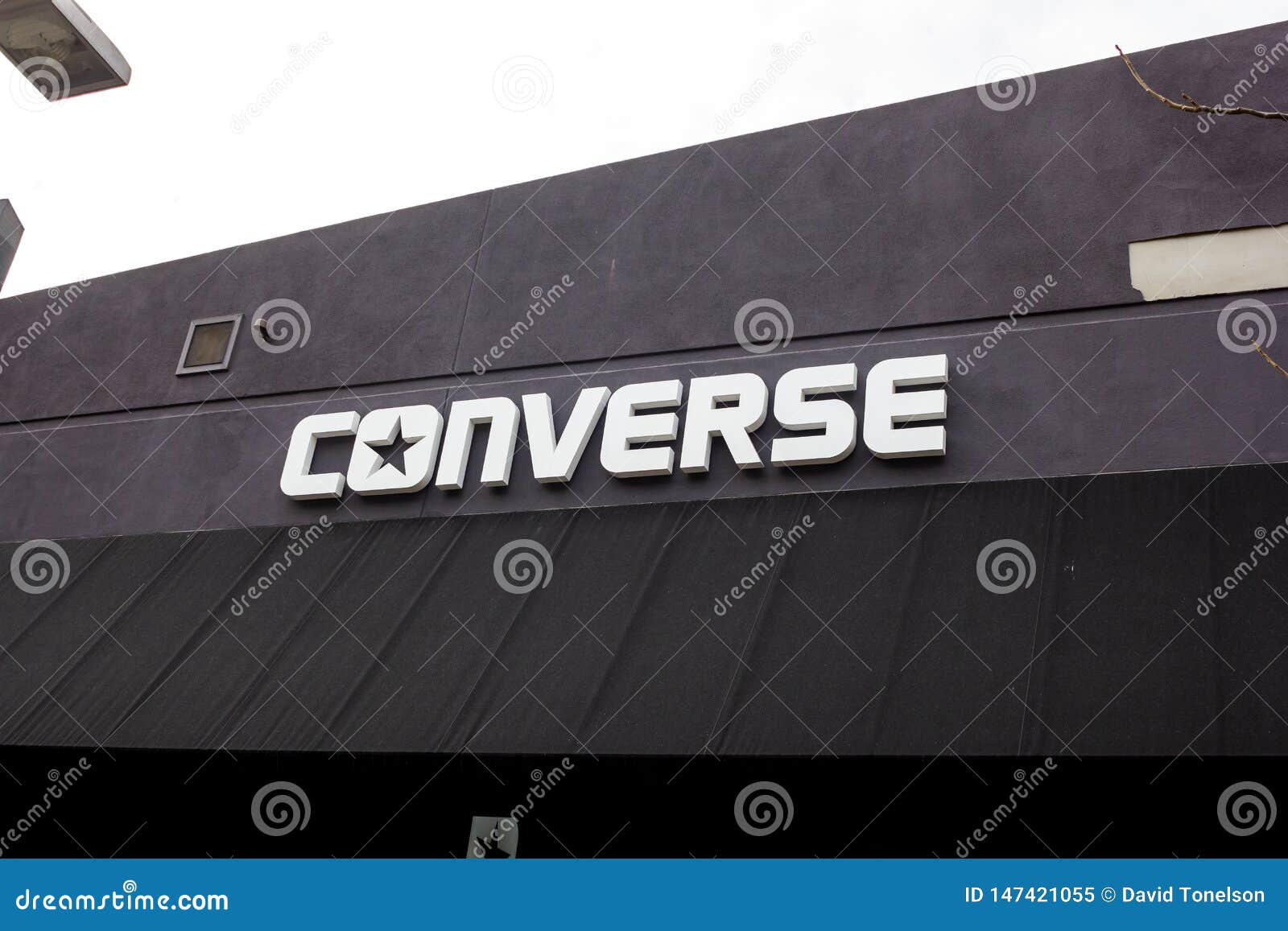Converse store sign editorial image. Image of building - 147421055