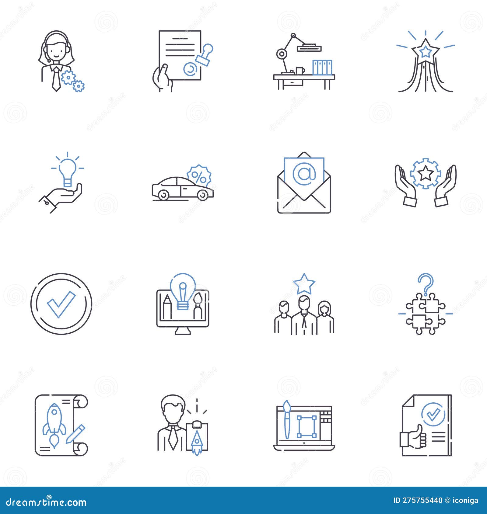 Conversion and Action Line Icons Collection. Convert, Engage, React ...