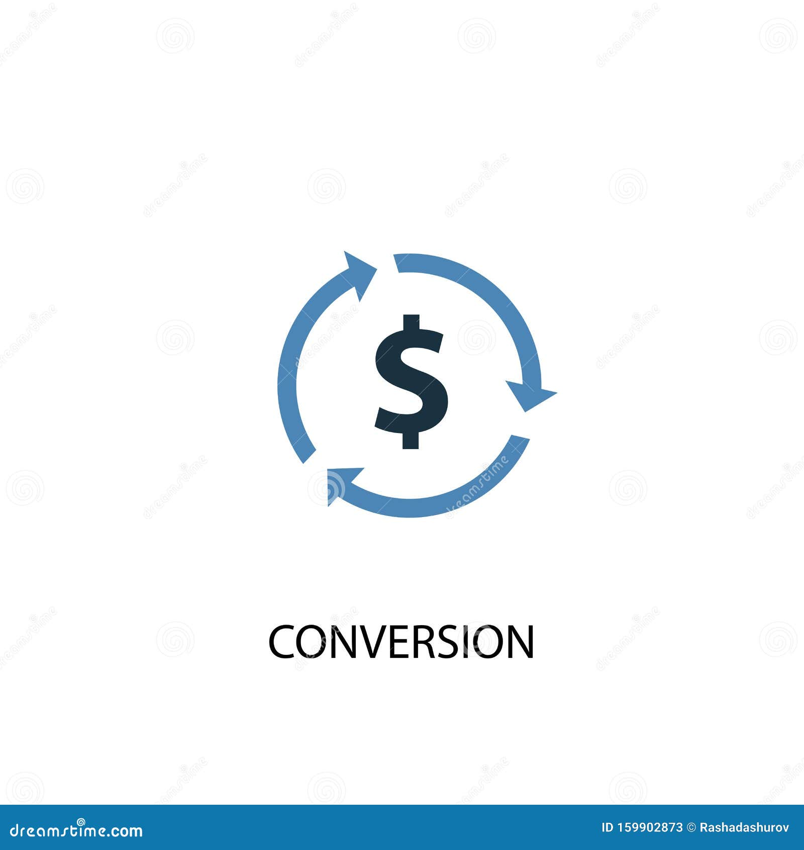 Conversion Concept 2 Colored Icon Stock Vector - Illustration of design ...