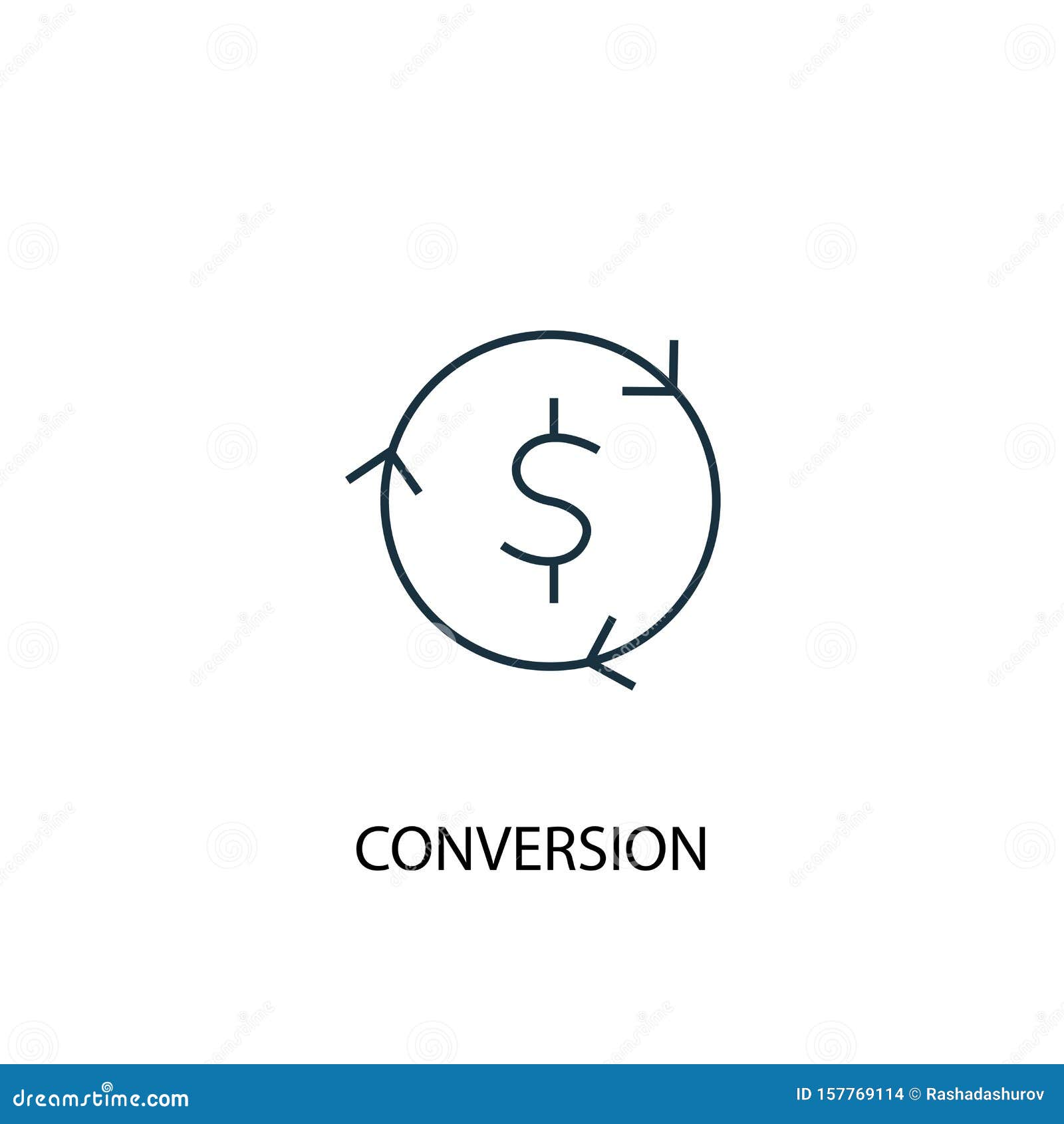 Conversion Concept Line Icon. Simple Stock Vector - Illustration of ...