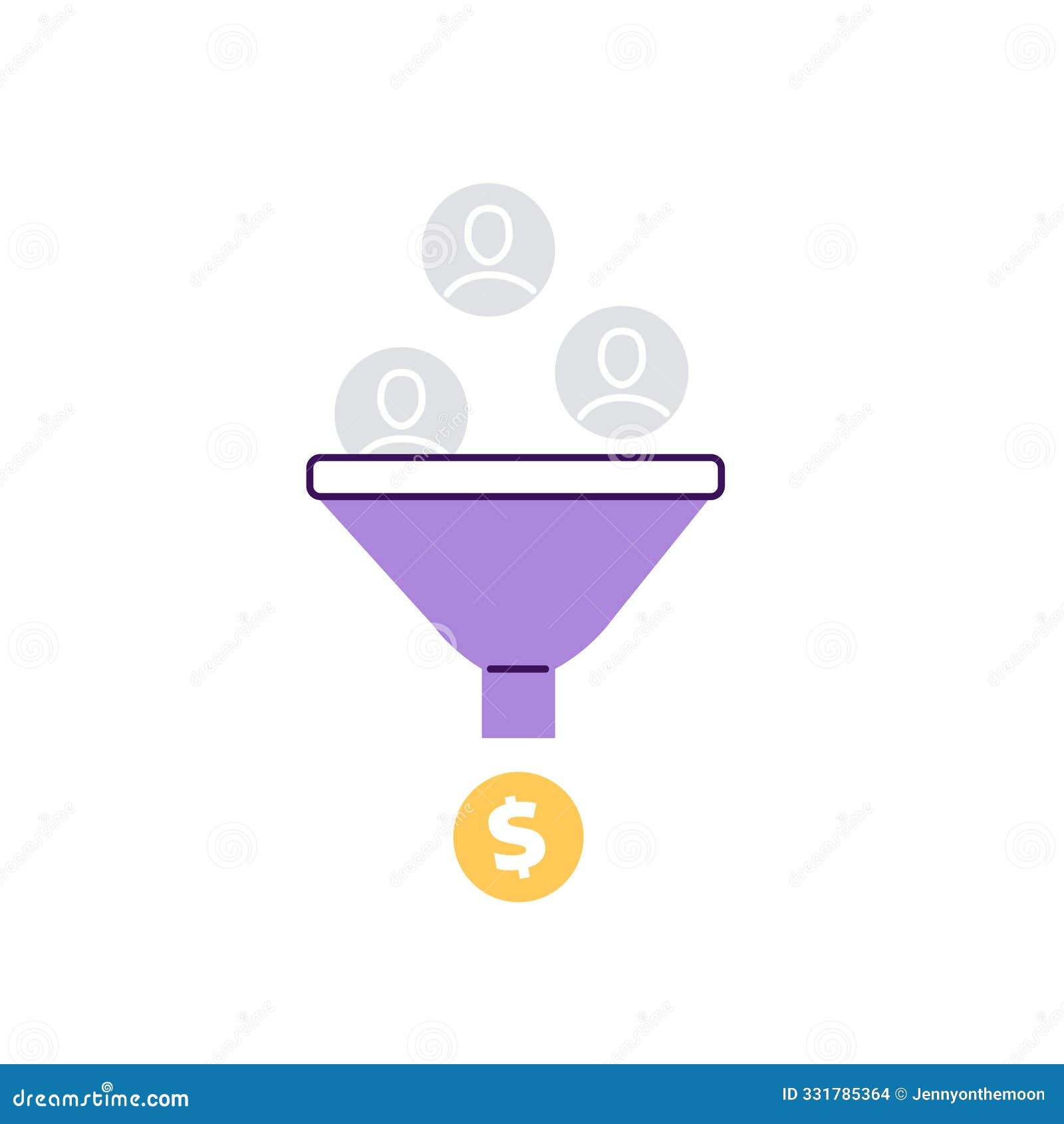 Conversion Funnel Symbol Cartoon Vector | CartoonDealer.com #93343591