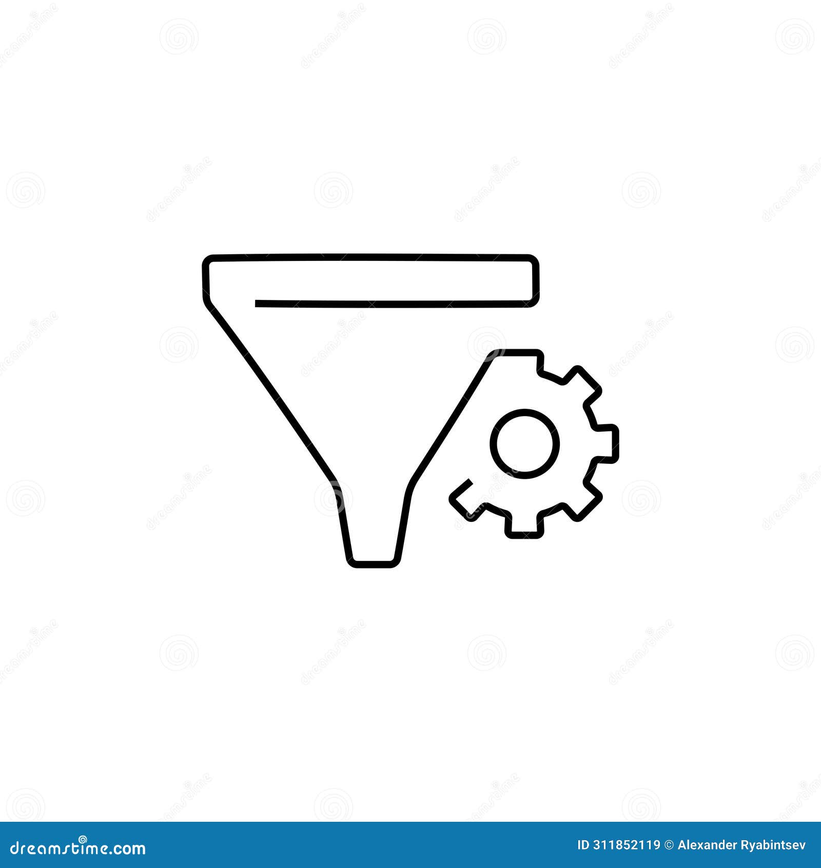 Conversion, Funnel One Line Vector Icon Stock Vector - Illustration of ...