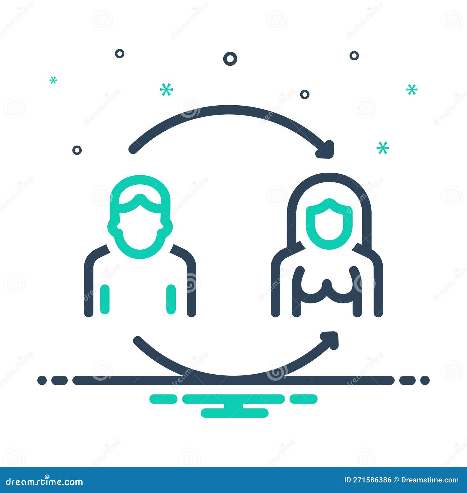 Mix Icon for Conversion, Change and Men Stock Illustration ...