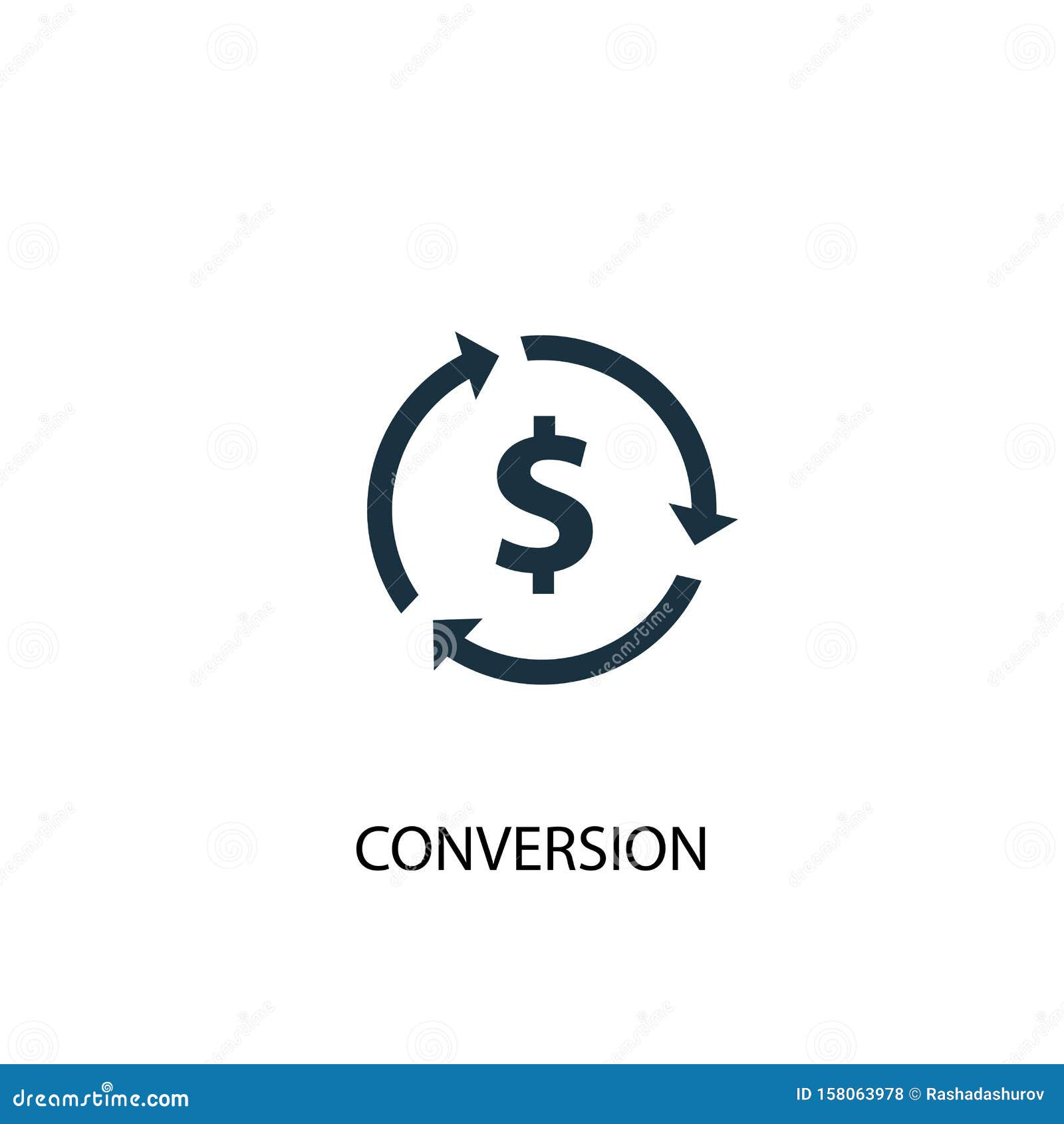 Conversion Icon. Simple Element Stock Vector - Illustration of money ...