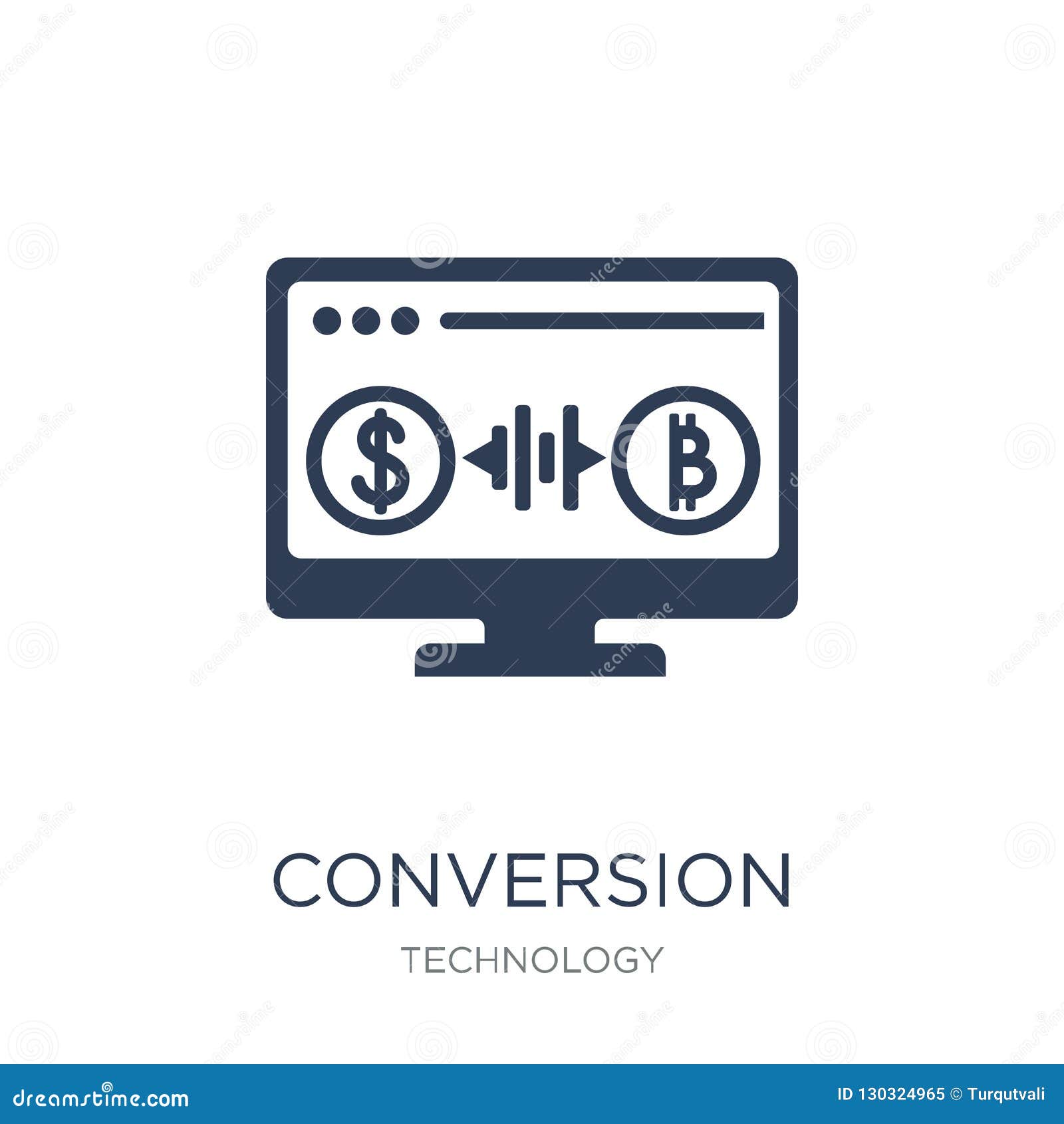 Conversion Icon. Trendy Flat Vector Conversion Icon on White Background ...