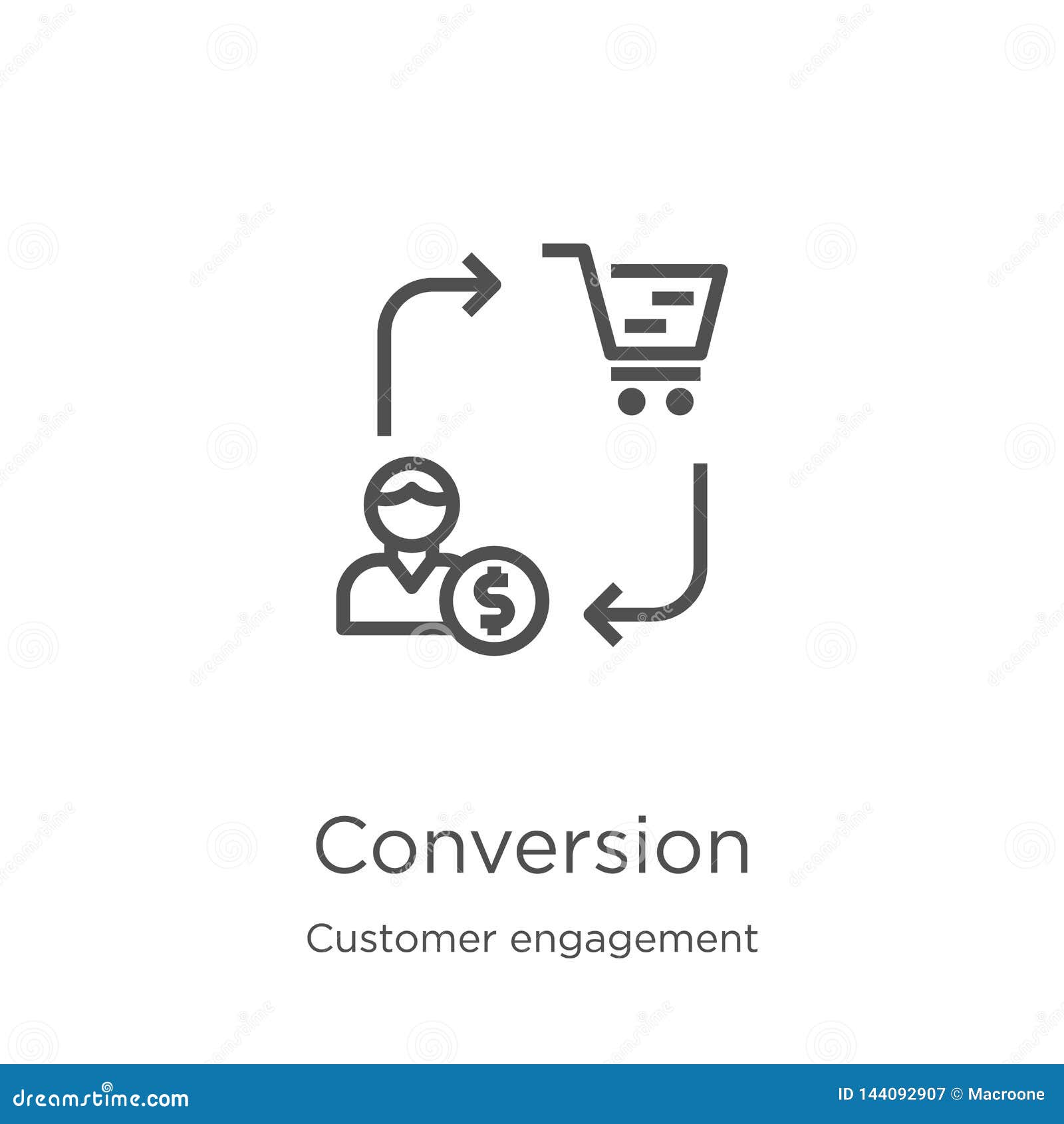 Conversion Icon Vector from Customer Engagement Collection. Thin Line ...