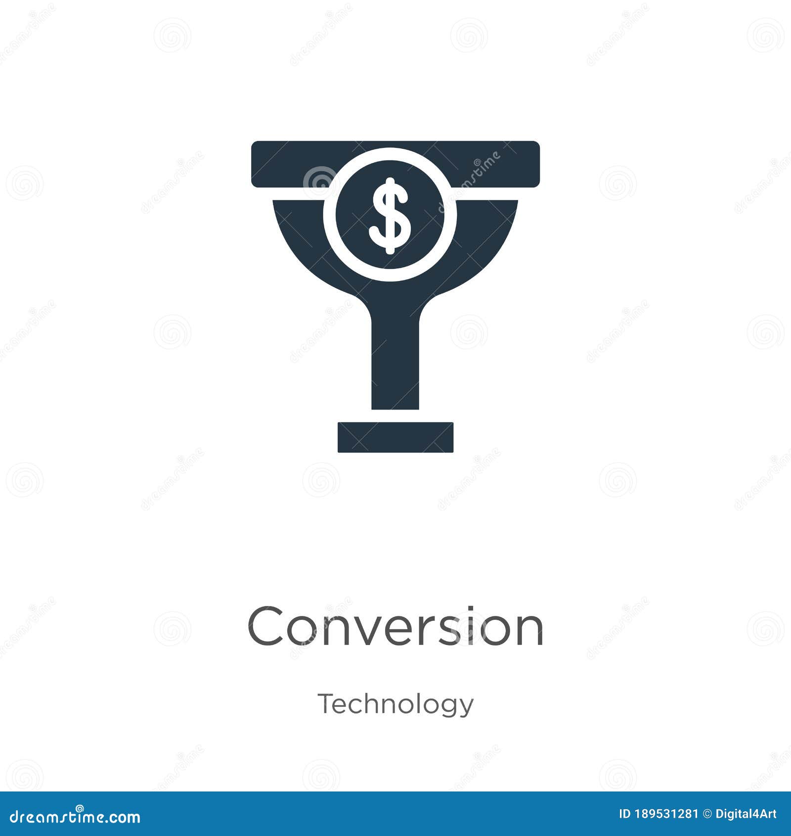 Conversion Icon Vector. Trendy Flat Conversion Icon from Technology ...