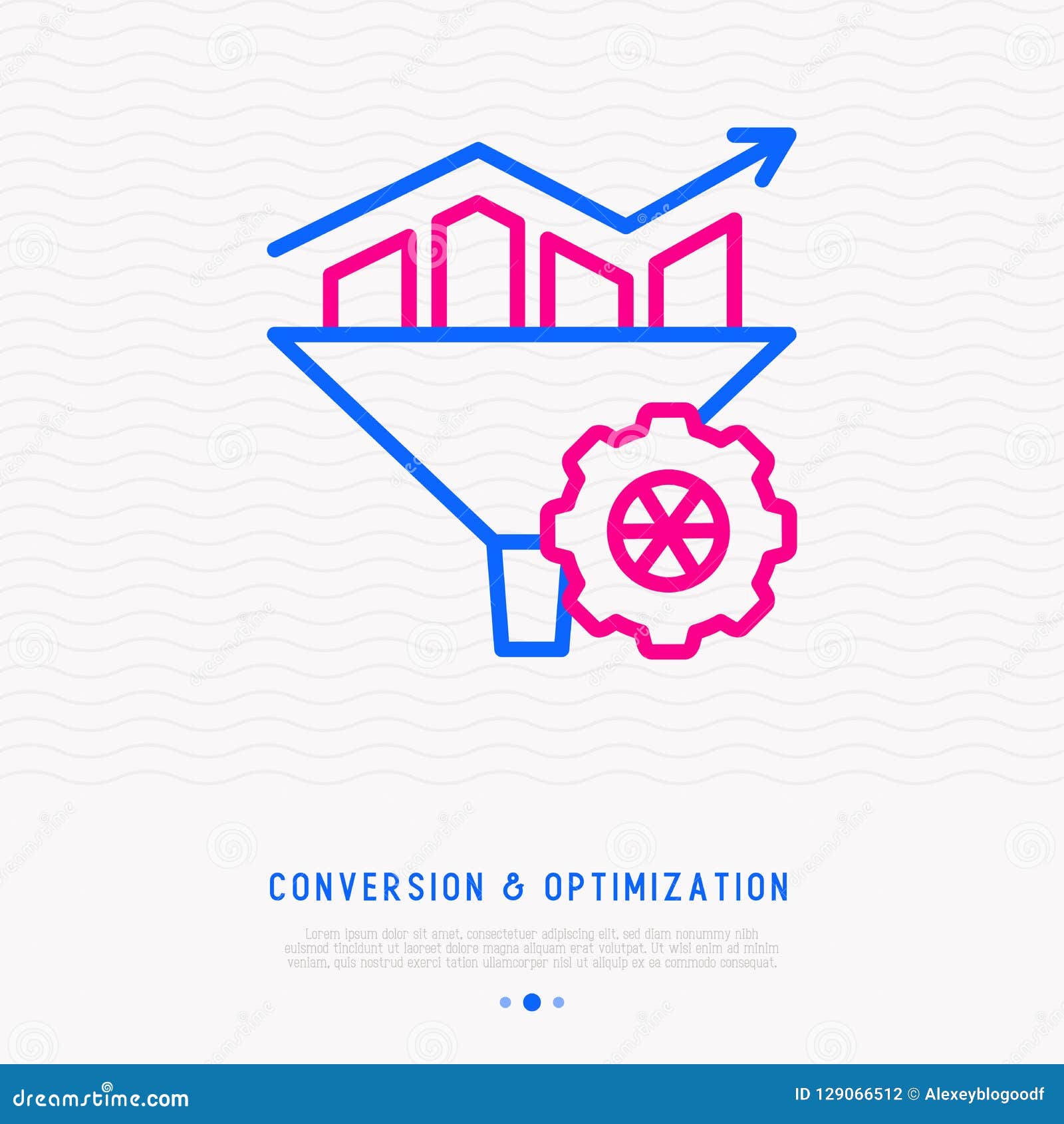 Conversion and Optimization Thin Line Icon Stock Vector - Illustration ...