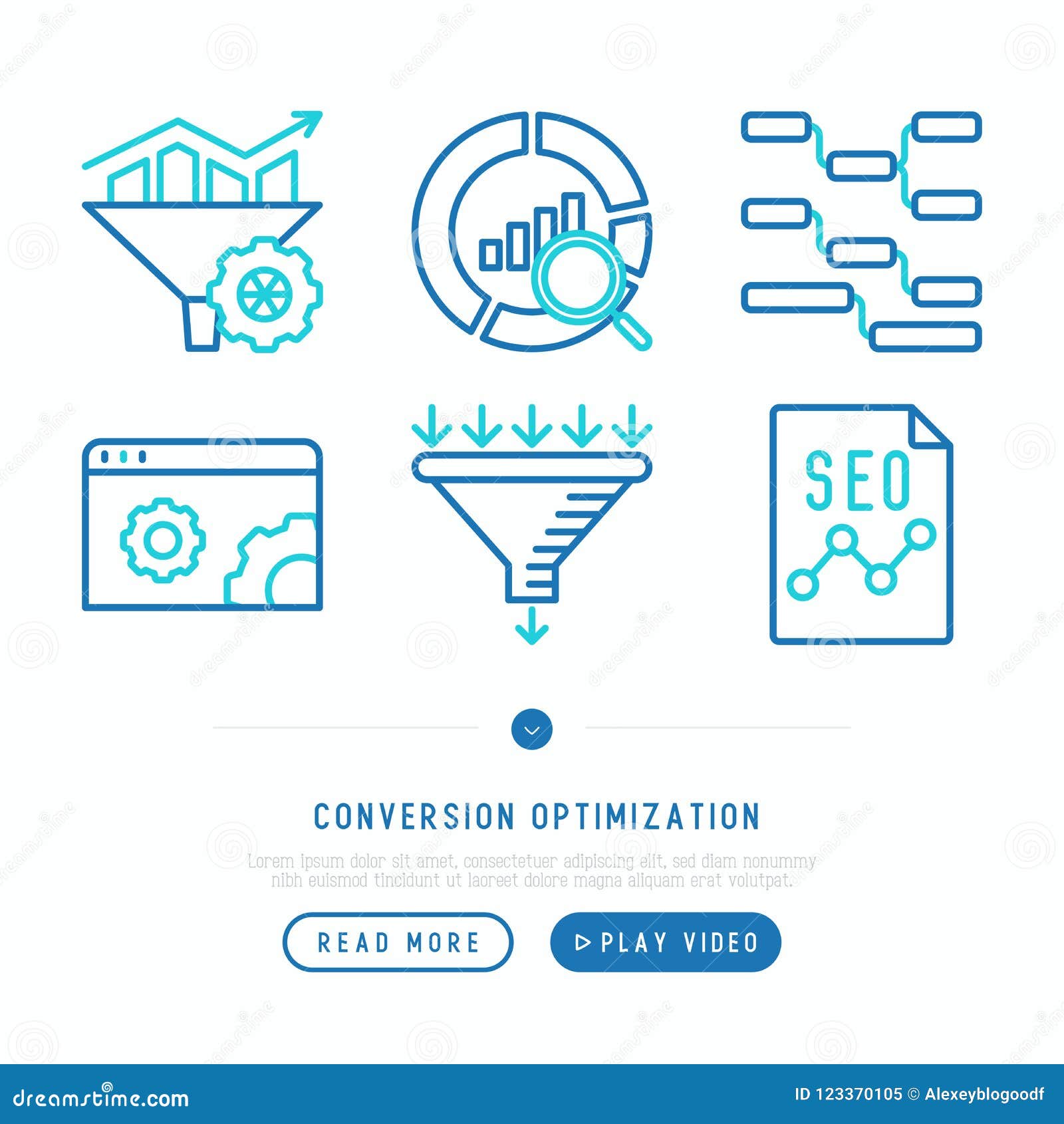Conversion Optimization Thin Line Icons Set Stock Vector - Illustration ... Conversion Optimization Thin Line Icons Set Stock Vector - Illustration ...