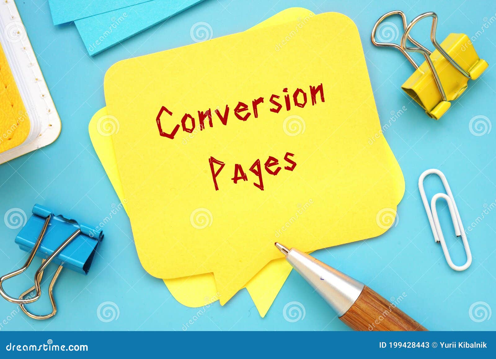 Conversion Pages Inscription on the Sheet Stock Image - Image of ...