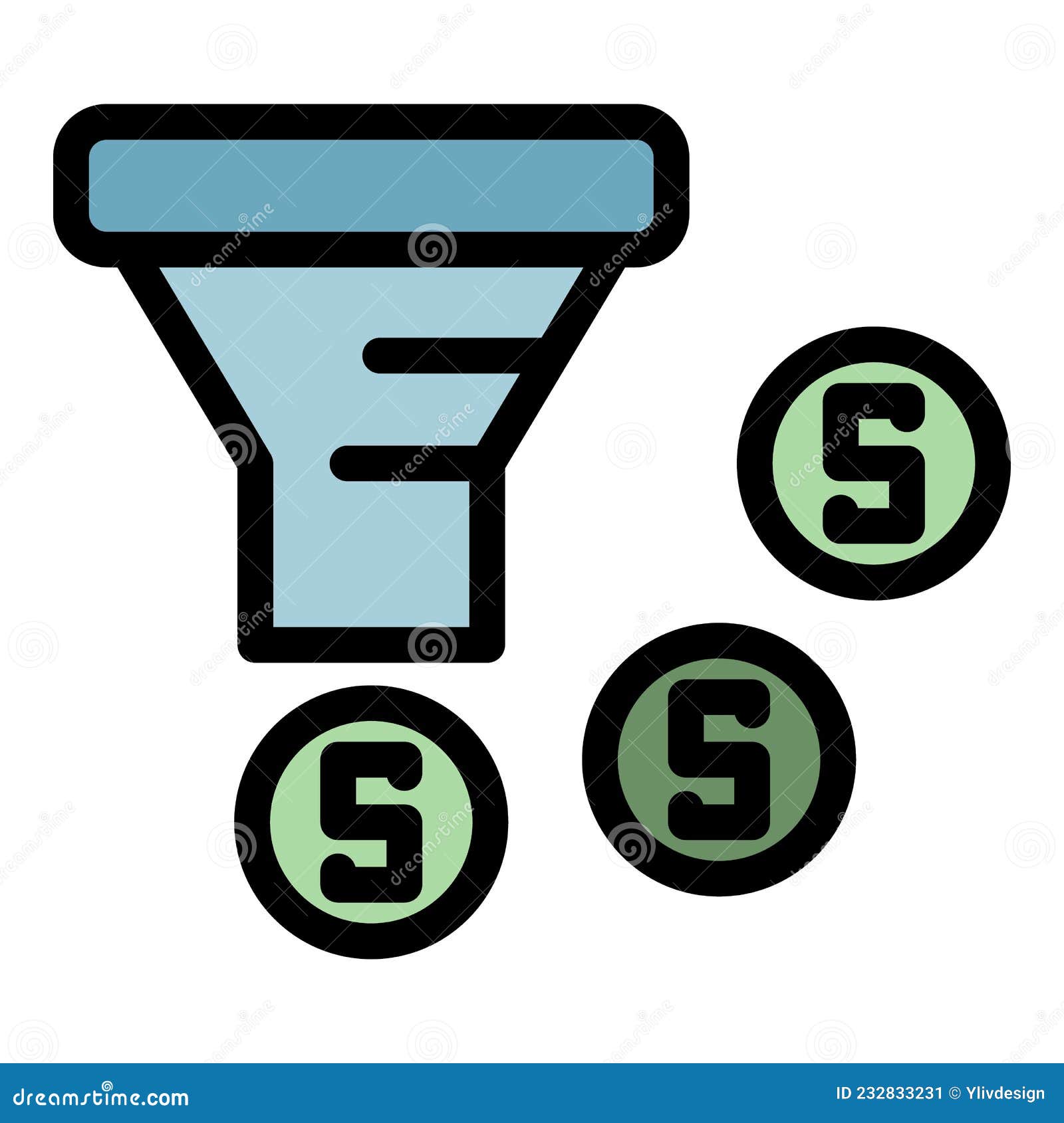 Bottleneck Chart Line And Solid Icon. Consumption Pyramid, Funnel ...