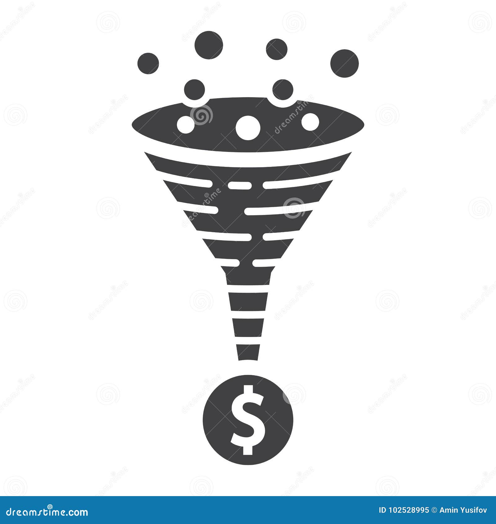 Conversion Rate Glyph Icon, Seo and Development Stock Vector ...