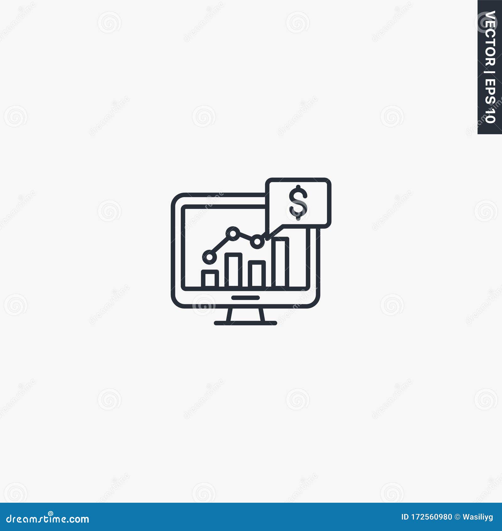 Conversion Rate Increase, Linear Style Sign for Mobile Concept and Web ...