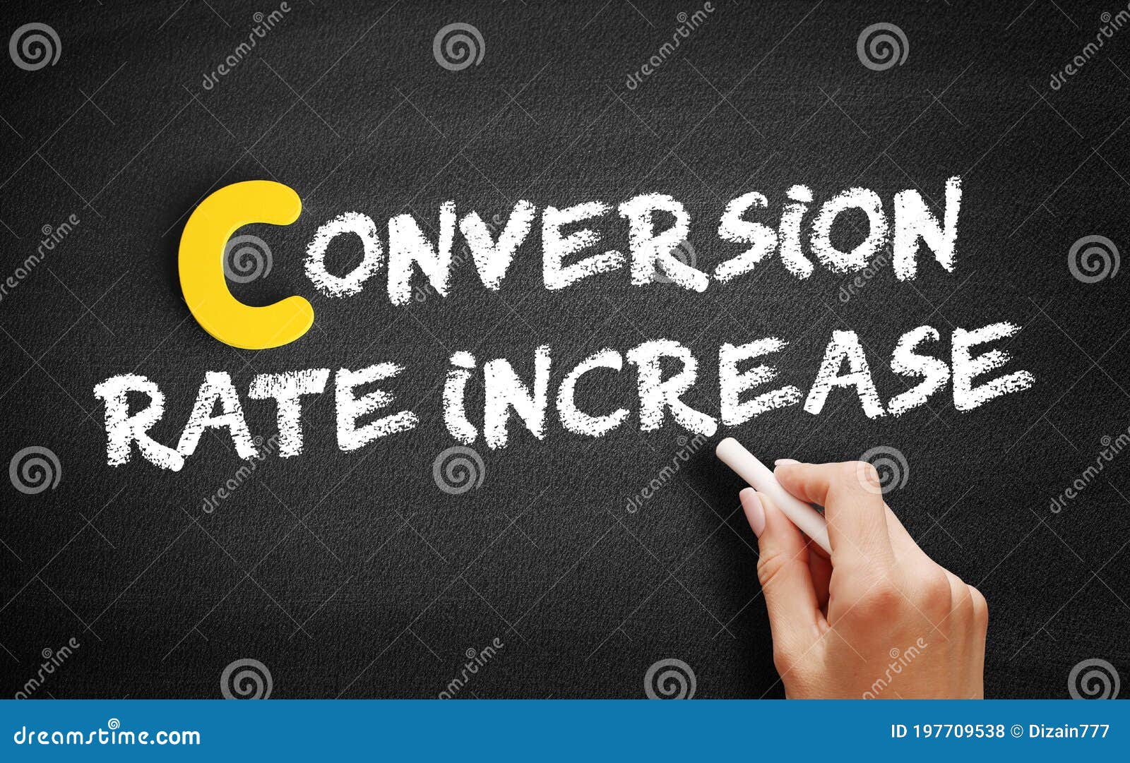 Conversion Rate Increase Text on Blackboard Stock Photo - Image of ...