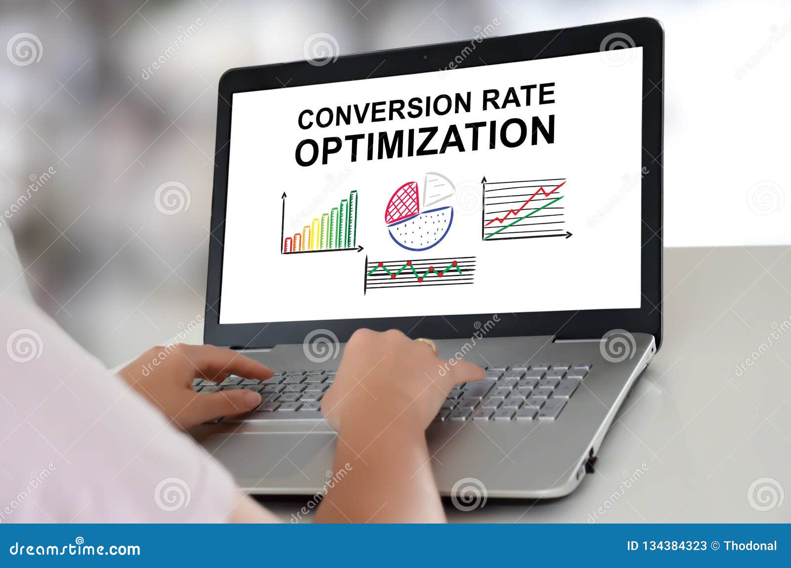 Conversion Rate Optimization Concept on a Laptop Stock Image - Image of ...