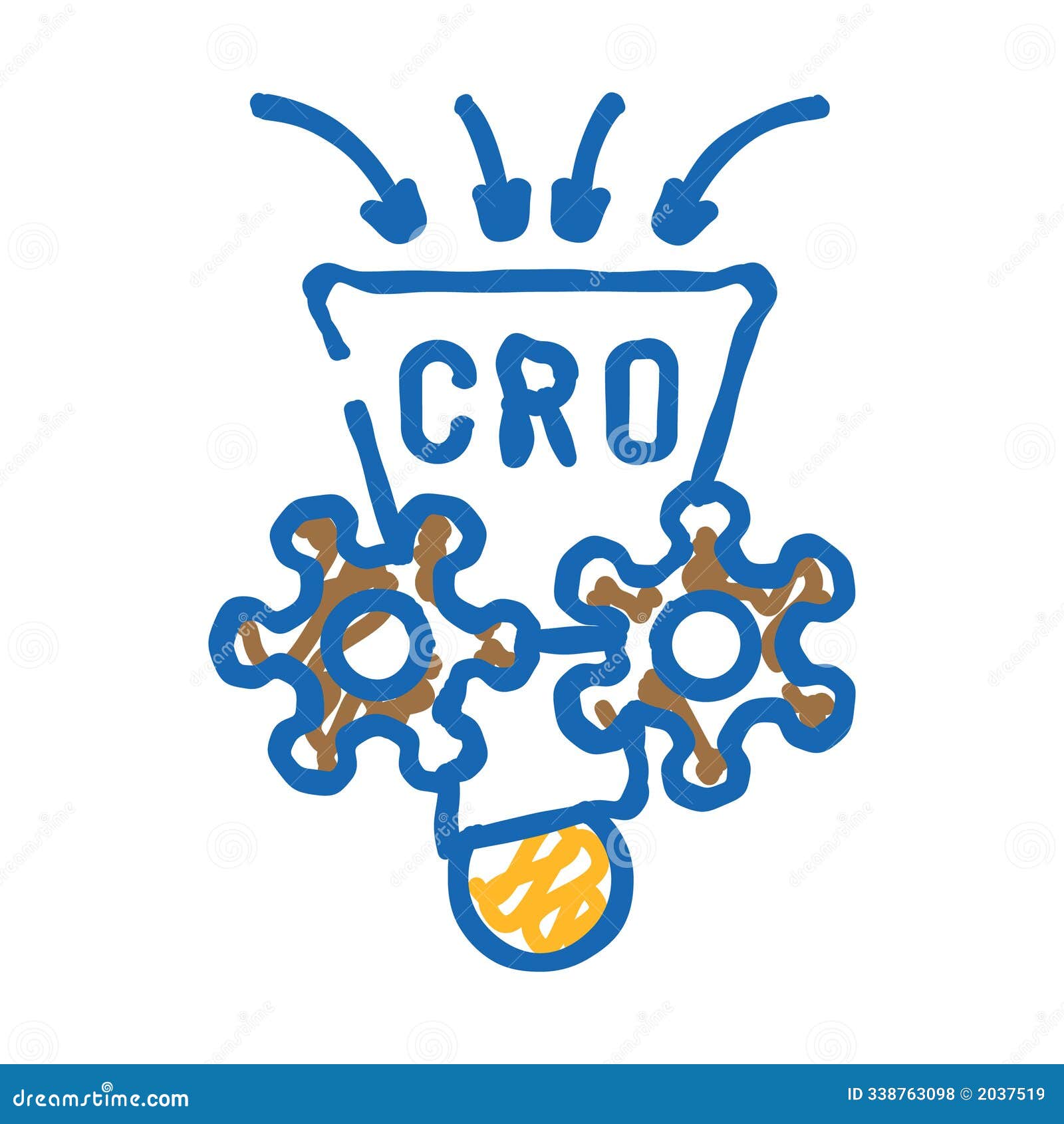 Conversion Rate Optimization Cro Icon Doodle Illustration Stock ...