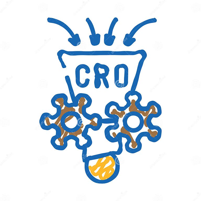 Conversion Rate Optimization Cro Icon Doodle Illustration Stock Illustration - Illustration of ...
