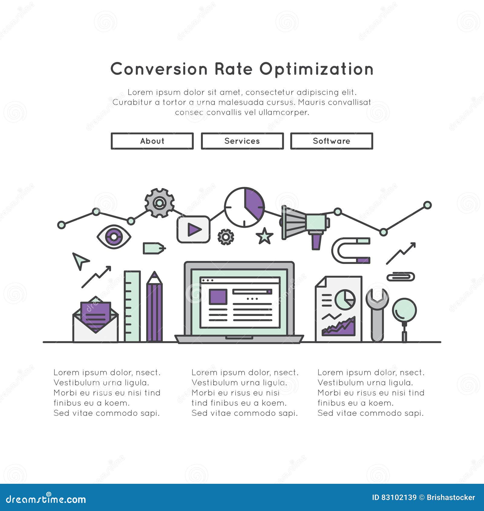 Conversion Rate Optimization or CRO Stock Vector - Illustration of ...