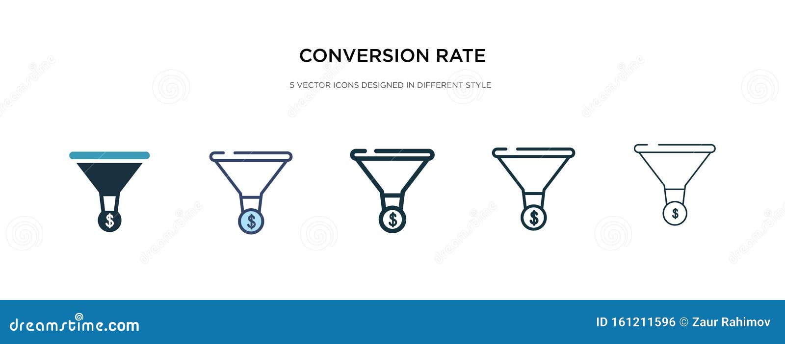 Conversion Rate Optimization Icon in Different Style Vector ...