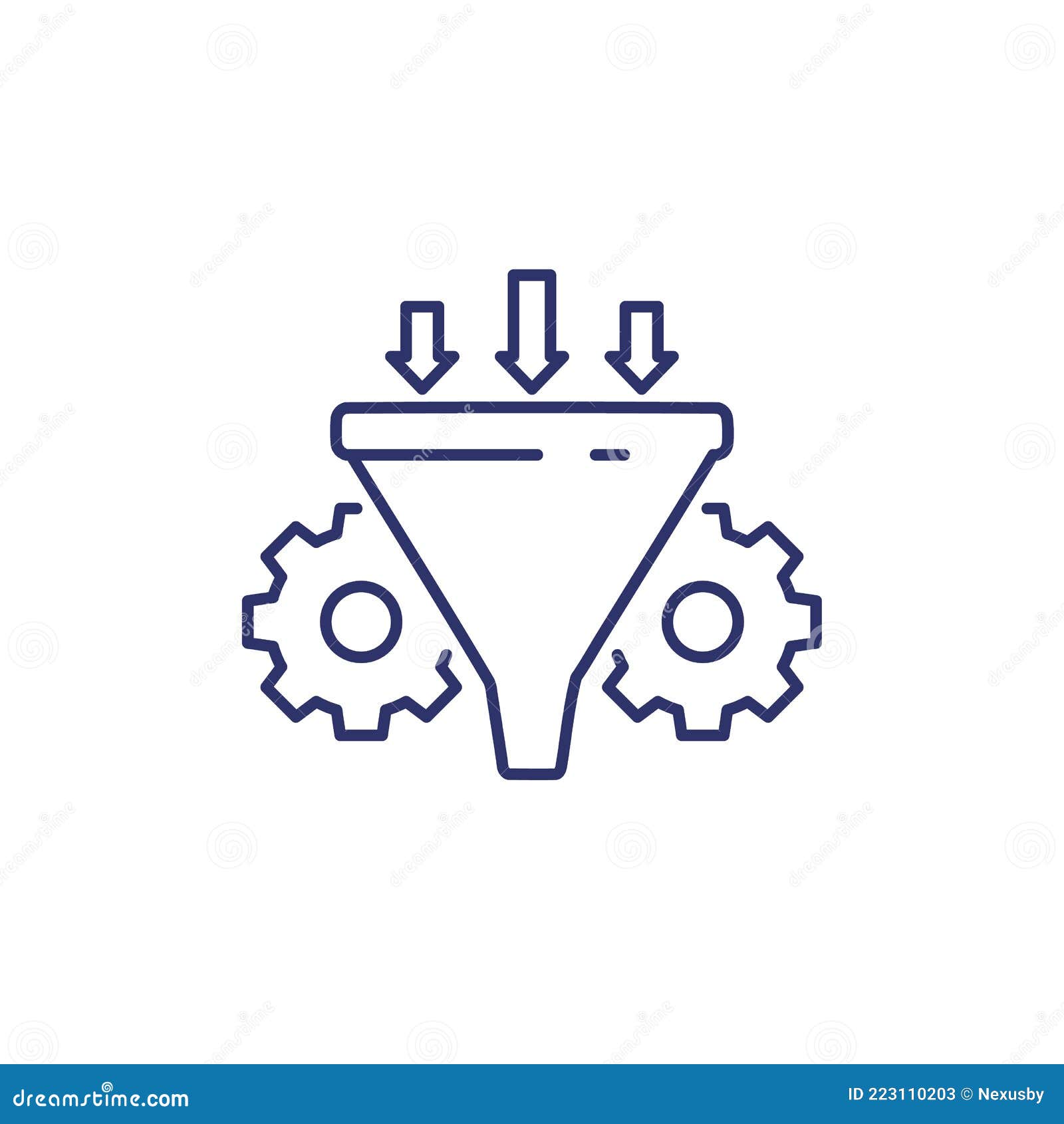 Conversion Rate Optimization Icon, Line Vector Art Stock Vector ...