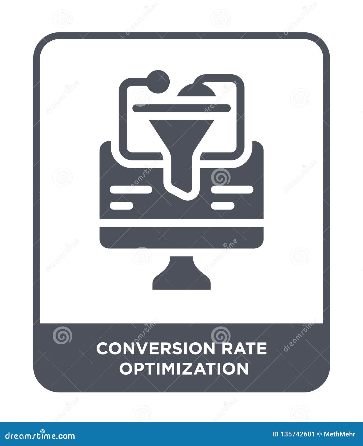 Conversion Rate Optimization Icon in Trendy Design Style. Conversion ...