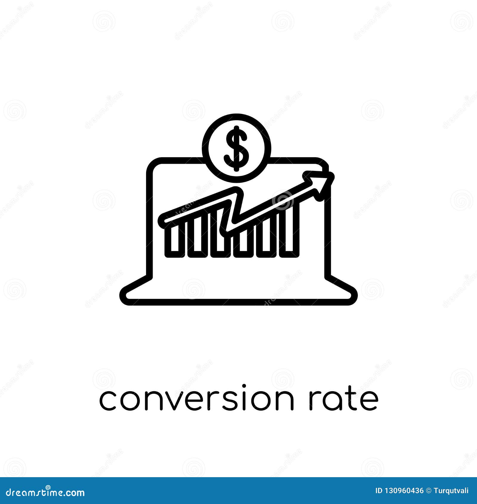 Conversion Rate Optimization Icon. Trendy Modern Flat Linear Vec Stock ...
