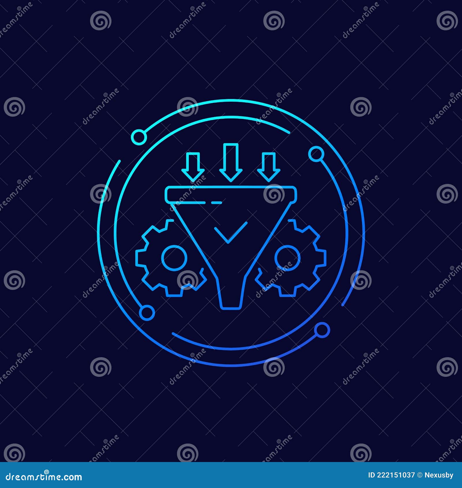 Conversion Rate Optimization Icon, Vector Line Art Stock Vector ...