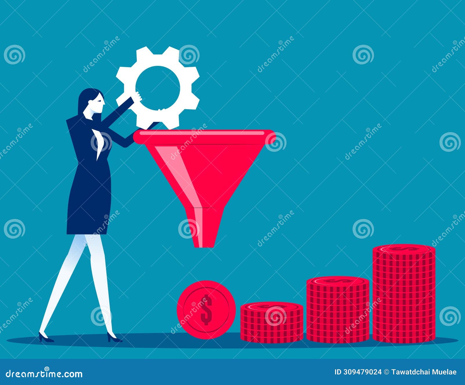 Conversion Rate Optimization. Vector Illustration Concept Stock Vector ...