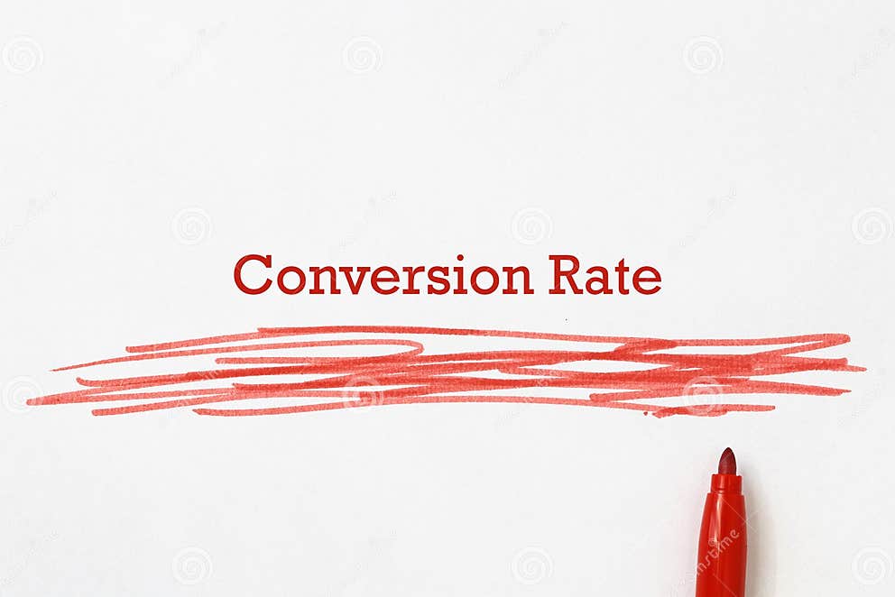 Conversion rate on paper stock photo. Image of measuring - 158680566